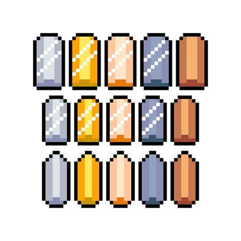 Premium Vector Set Of 8 Bit Pixel Graphics Icons Isolated Vector