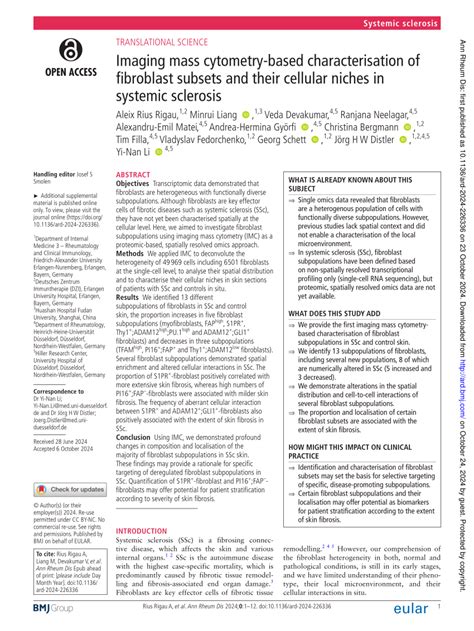 Pdf Imaging Mass Cytometry Based Characterisation Of Fibroblast