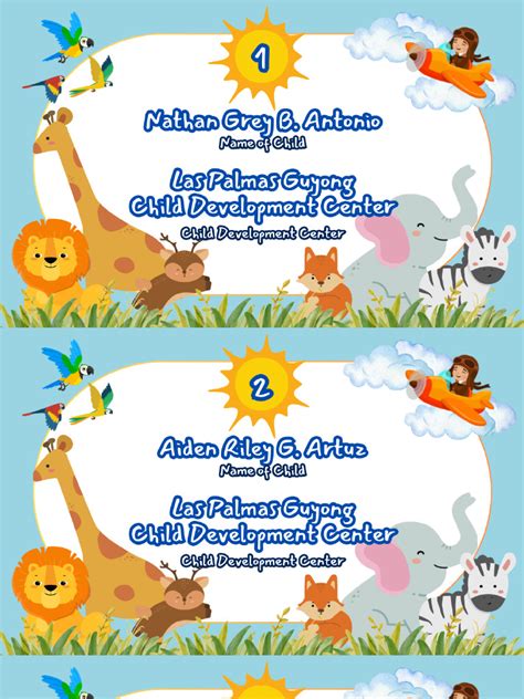 Checklist Label Boys Pdf