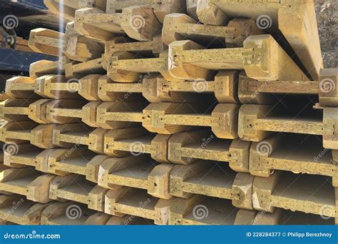 Piled Formwork Sheets For Construction Royalty Free Stock Image