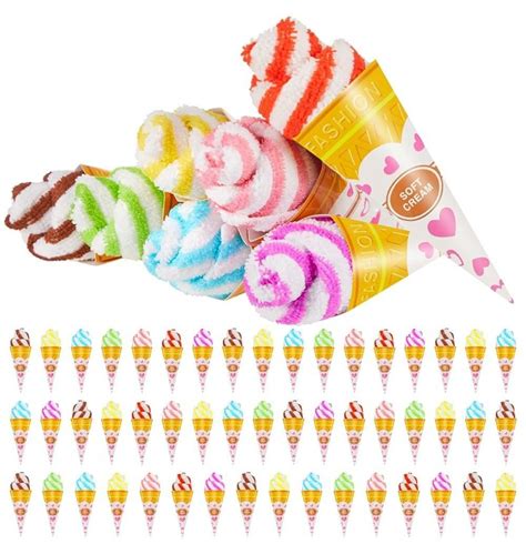 Vitalcozy 50피스 아이스크림 디자인 타월 결혼식 선물 손님용 감사 손님 용품 생일 테마 파티용 10 티몬