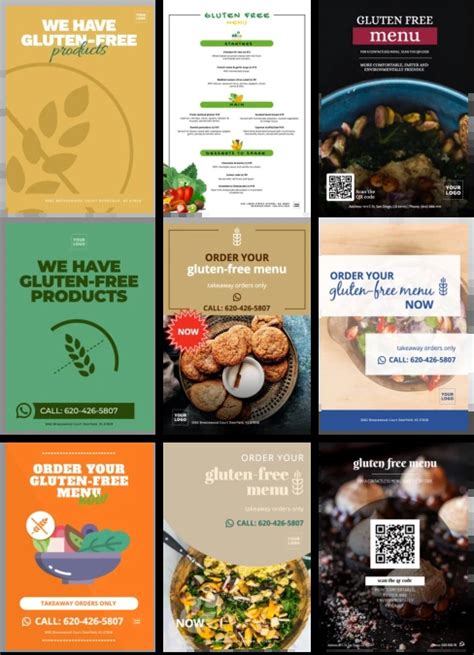 Editable Gluten Free Product Posters And Symbols