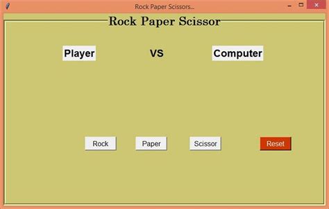 Rock Paper And Scissor Game Using Tkinter