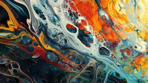 Dynamic Fluid Abstract Shapes In Motion Energetic Colors Sharp Contrasts Vibrant Patterns