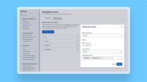 Customizable Quick Create Menu Beta Skedulo Skedulo