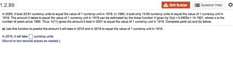 solved 1 2 89 skill builder question help in 2005 it took