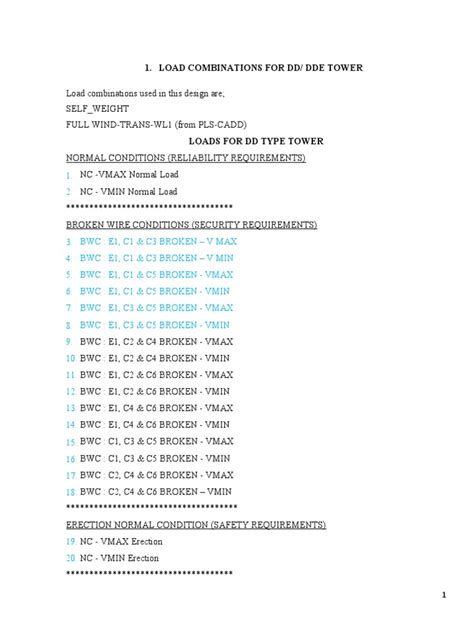 Load Cases For Transmission Tower Pdf