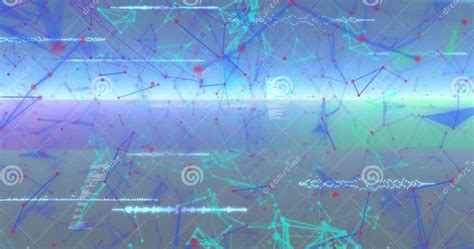 Image Of Network Of Connections Over Scanning Scopes Stock Illustration Illustration Of