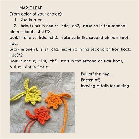 Maple Leaf Crochet Pattern