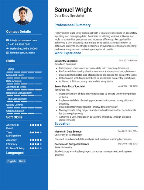 7 Best Data Entry Specialist Resume Examples For 2026