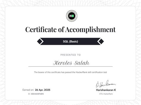 hackerrank sql professionaldevelopment dataskills keroles salah