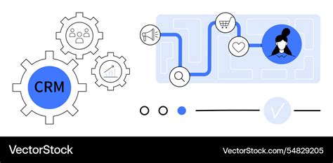 Crm Integration And Data Flow Royalty Free Vector Image