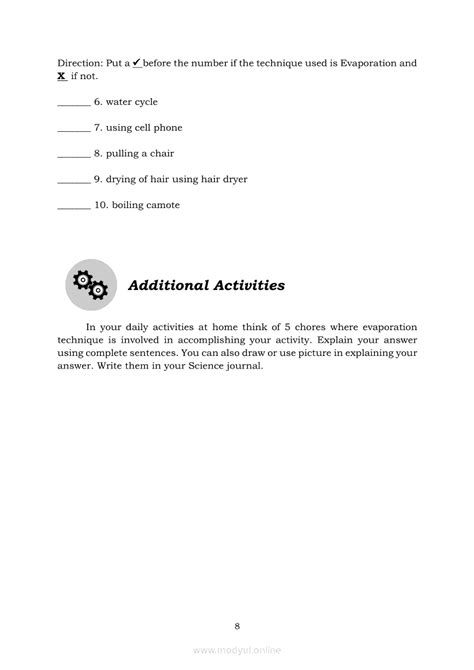 Science 6 Module 2 Lesson 2 Separating Mixtures Through Evaporation Grade 6 Modules