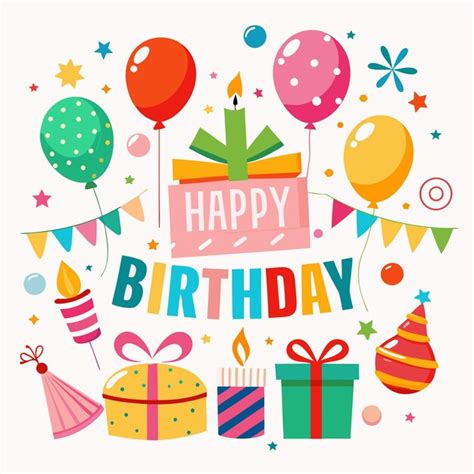 생일 축하 배경 프리미엄 Ai 생성 벡터