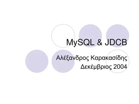 PPT MySQL JDCB PowerPoint Presentation Free Download ID 4349520