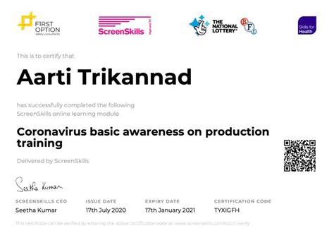 Aarti Trikannad On Linkedin Certification Filmandtv Screenskills