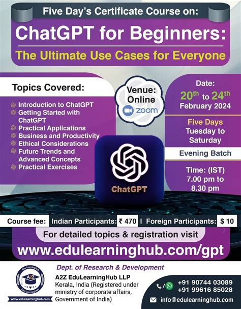 Silpa Martin On Linkedin 🌟 Five Days Certificate Course On Chatgpt