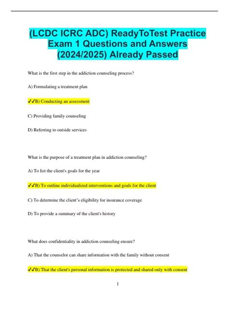 LCDC ICRC ADC ReadyToTest Practice Exam Questions And Answers Already Passed