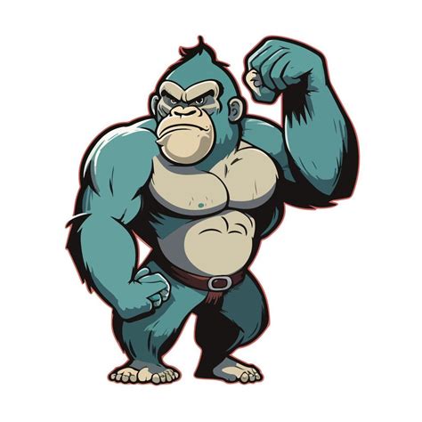 Cute Gorilla Cartoon Style 20901715 Vector Art At Vecteezy
