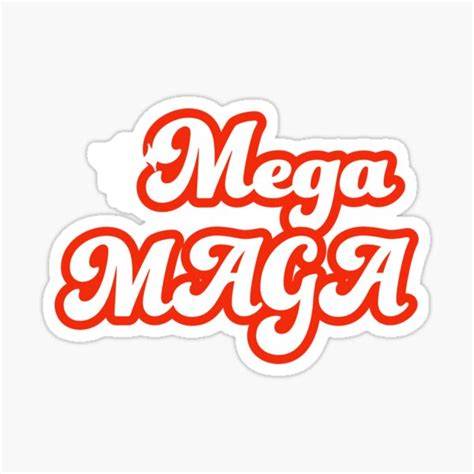 Red Mega Maga Logo Sticker For Sale By Redswavewear Redbubble
