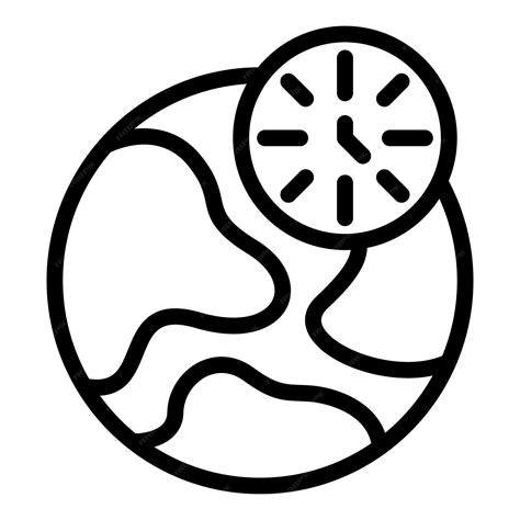 Premium Vector Global Stopwatch Icon Outline Global Stopwatch Vector