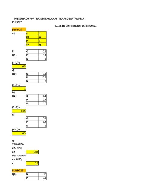 Taller Distribucion Binomial Pdf Modelos Estadísticos Metrología
