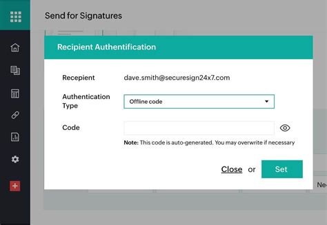 Signer Authentication Zoho Sign