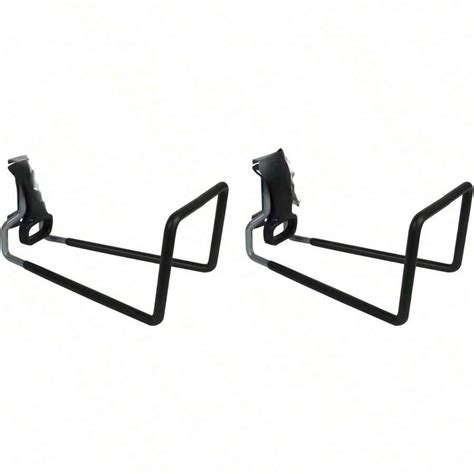 All In 1 Rail Garage Storage System 50 Pound Capacity Water Garden Hose Hook Black 2 Pack For