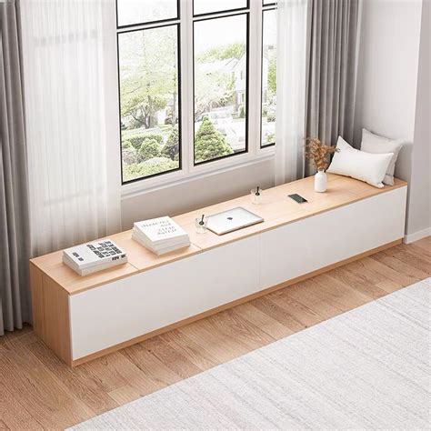 ตู้เก็บของ ชั้นวางของ ที่เก็บของ ไม้mdf คุณภาพ ตู้แบบยาวนั่งได้ ตู้หน้าต่างเบย์ Shopee Thailand