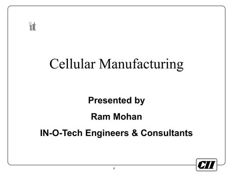 Cellular Manufacturing Ppt