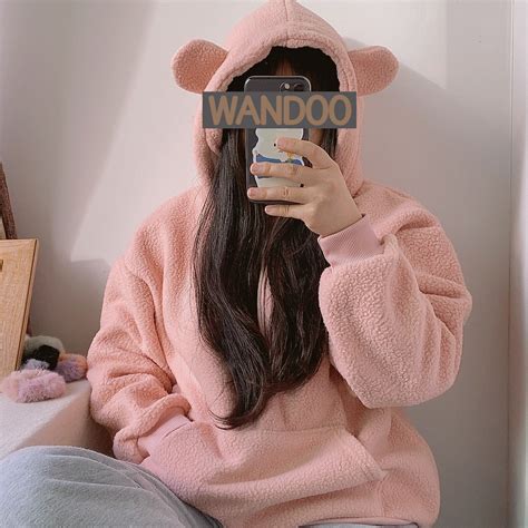 기모후드 곰돌이후드 겉뽀안기 뽀글이 양털 후드티 곰돌이 후드 맨투맨 기모 티셔츠 테디후드 에이블리