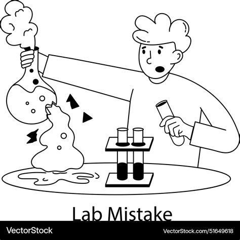 Lab Mistake Royalty Free Vector Image VectorStock