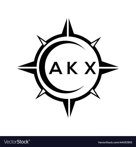 Akx Abstract Monogram Shield Logo Design On White Vector Image