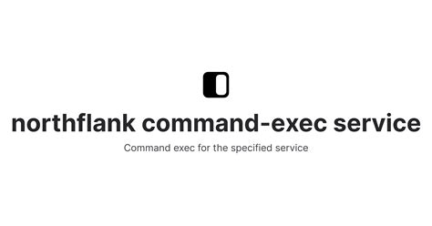 Northflank Command Exec Service Fig