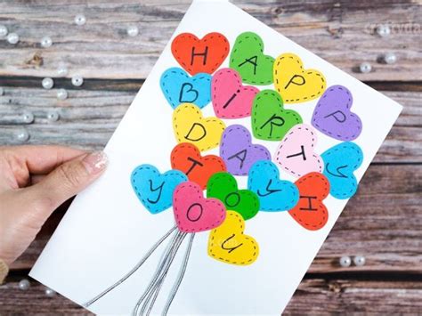 Happy Birthday Ka Card Kaise Banate Hain Heart Card Happy Birthday Card Happy Birthday Greetings