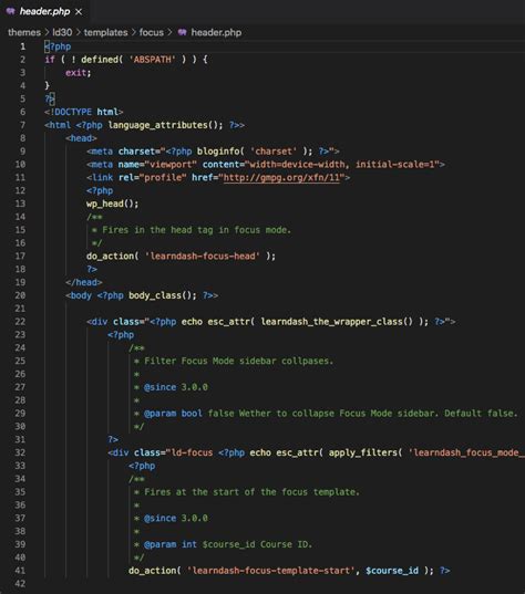 How To Add Your Themes Header To Learndash Focus Mode Lmscoder