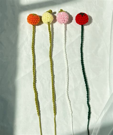 2개이상구매할인 핸드메이드 과일 토마토 귤 딸기 레몬 책갈피 북마크 뜨개 에이블리