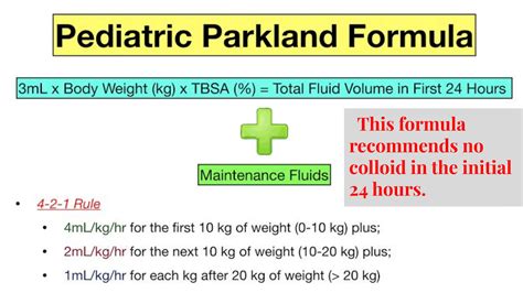 Burn Fluid Management Formulas Pdf