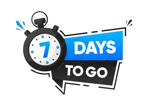 Premium Vector 7 Days To Go Countdown Emblem With The Number Of