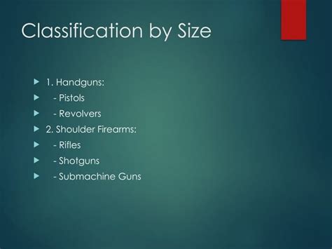 Classification Of Firearms And Forensic Ballistics Ppt