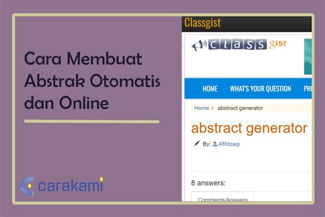 Cara Membuat Abstrak Otomatis Dan Online Update