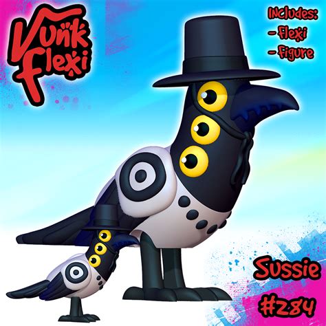 🐦 K Pop Demon Hunters Sussie Multicolor Flexi Print In Place Figura