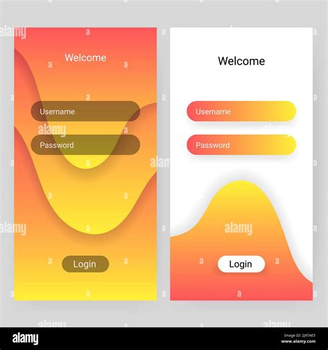 Login Sign In User Interface Cared Template Stock Vector Image And Art Alamy