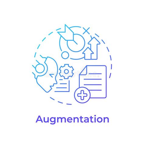 Augmentation Blue Gradient Concept Icon Stock Vector Illustration Of