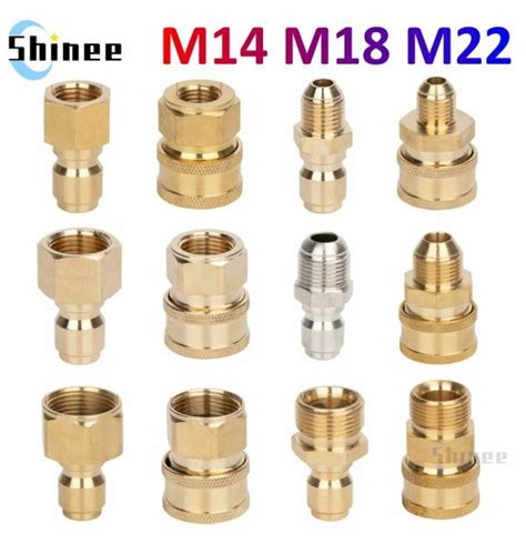 세차용 고압 퀵 커플링 커넥트 물총 어댑터 조인트 정원 관개 악세서리 M14 M18 M22 티몬
