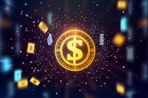 premium photo a glowing symbol of digital dollar currency is set