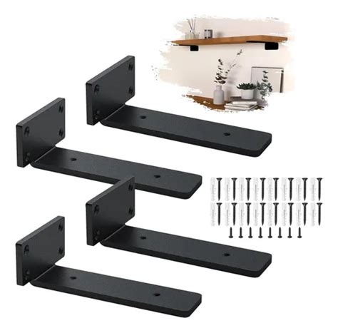 4 Mensula Base Repisa Soporte Estante Acero 15cm 5mm Grosor Meses Sin