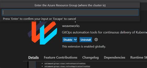 fails to enable gitops on aks cluster · issue 234 · weaveworks vscode