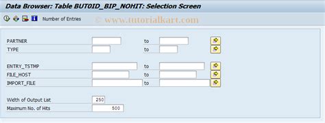 BUPA BIP NOHIT SHOW SAP Tcode BIP Cleansing Show Imported NoHits