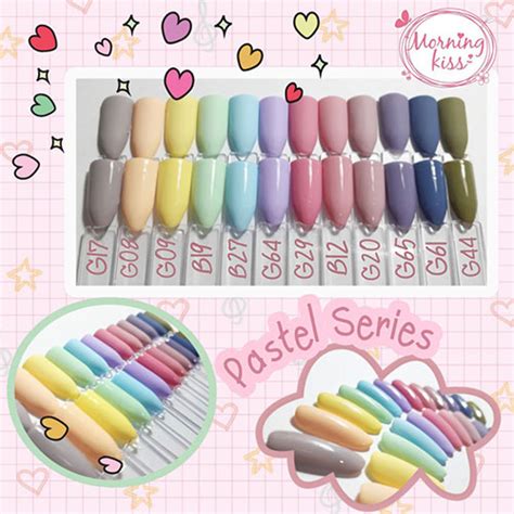 สีเจล สีพาสเทล Pastel 9 ขวด ฟรียาล้างเล็บเจล สีทาเล็บ สีเจล เม็ดสีแน่น สีสวยเนื้อเจลลี่ ทาง่าย